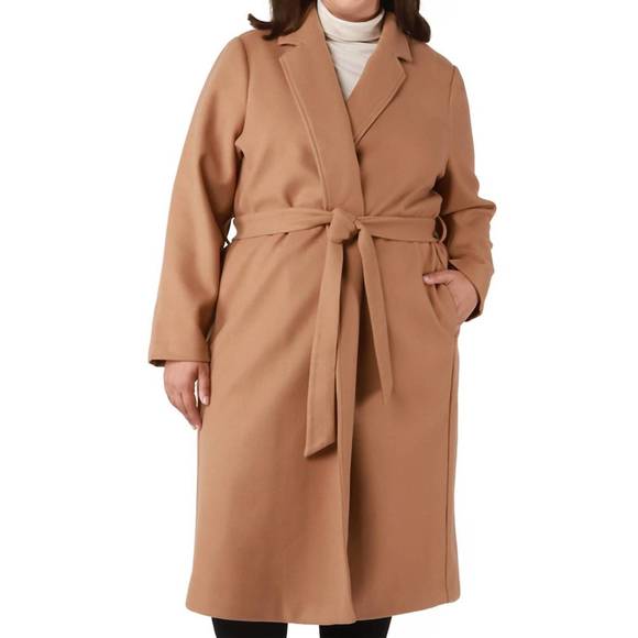 Dex | Jackets & Coats | New Dex Longline Belted Coat In Camel | Poshmark